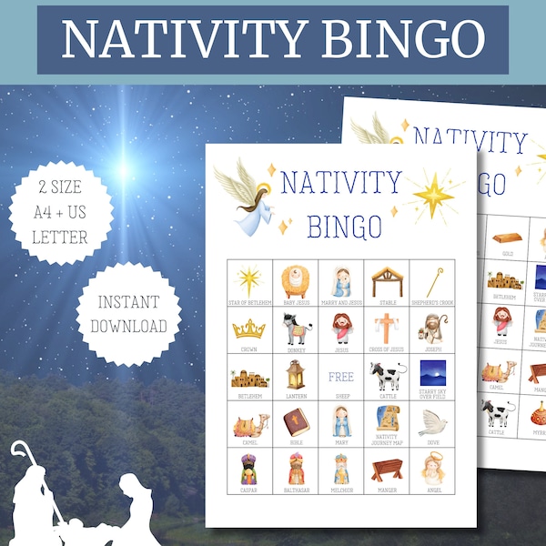 Nativity Bingo - Etsy