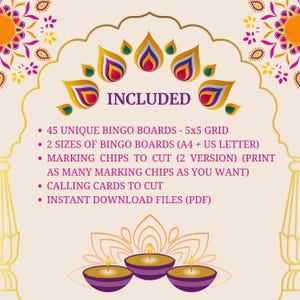 Buy Diwali Bingo Game - Diwali Party Games, Printable Diwali Bingo ...