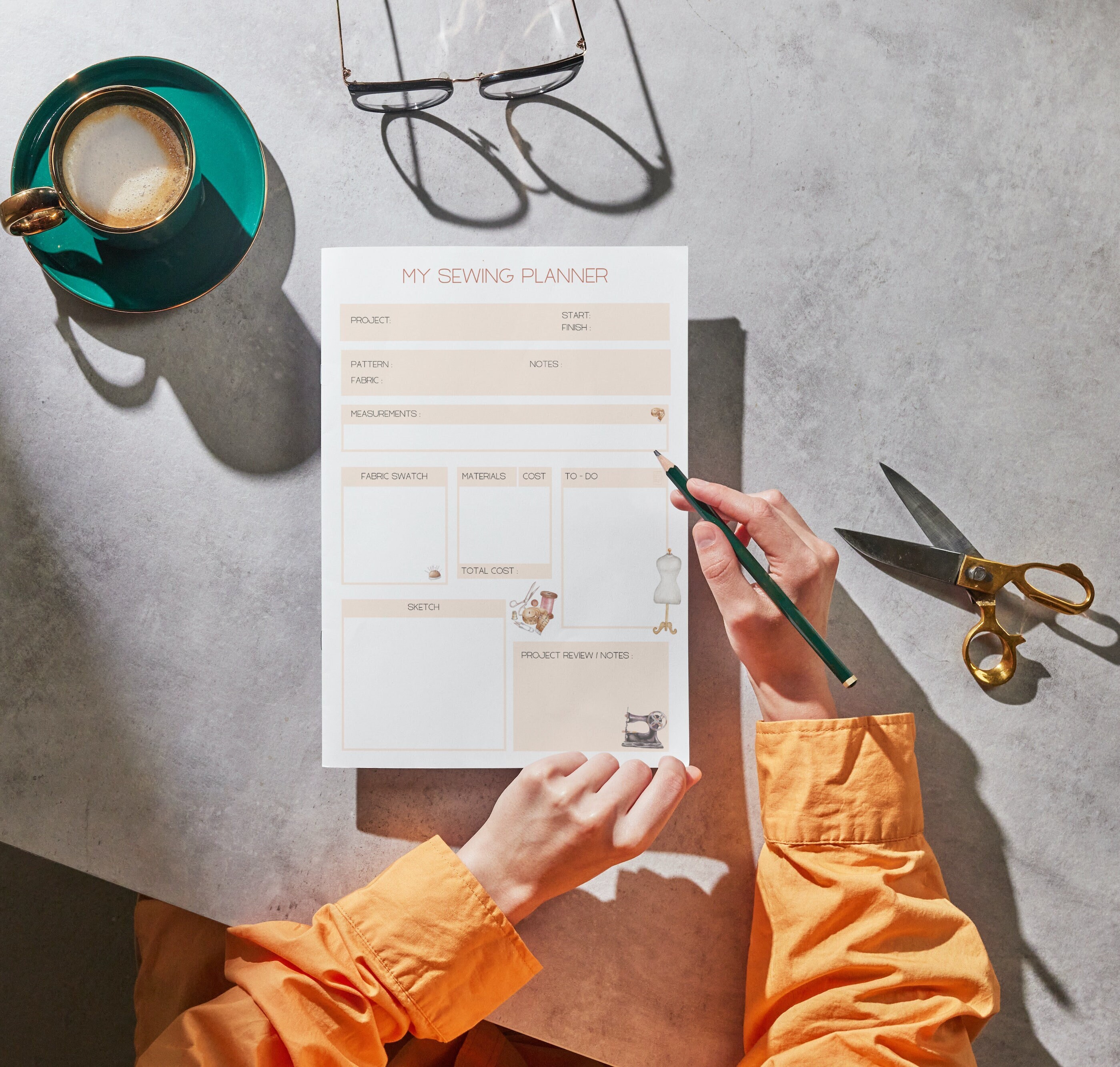 Printable Sewing Planner Printable Planner for Sewing Project Sewing ...