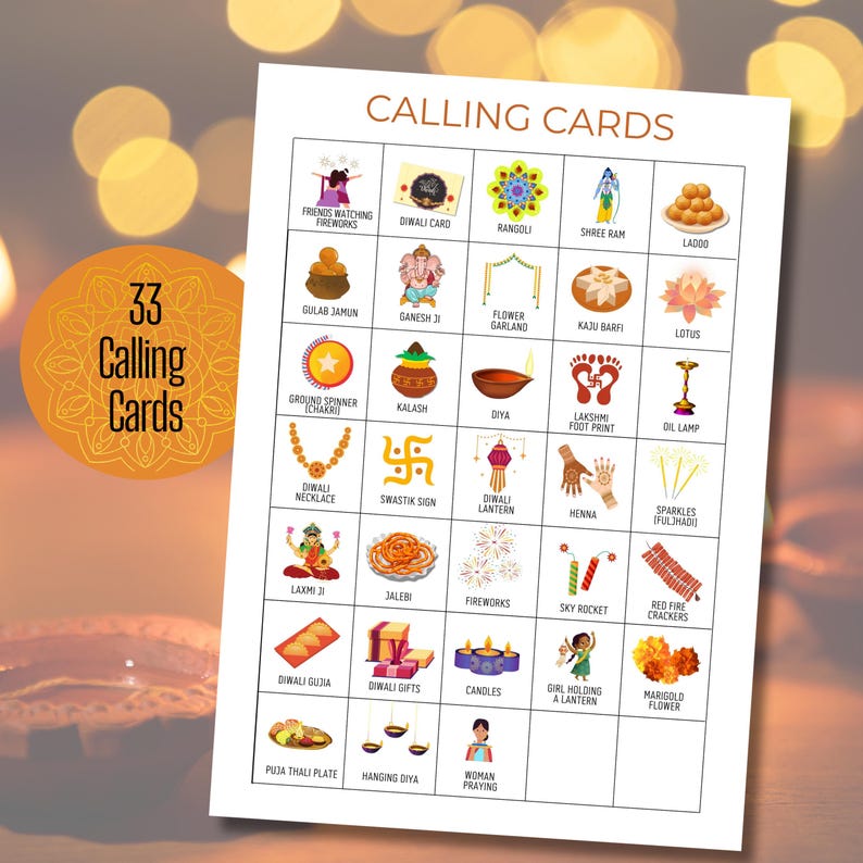 Buy Diwali Bingo Game Diwali Party Games, Printable Diwali Bingo ...