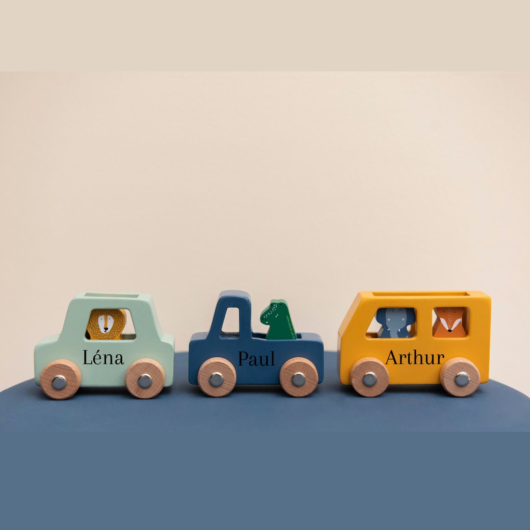 Personalized Car Set Personalized Child's Gift With Encumbered First ...