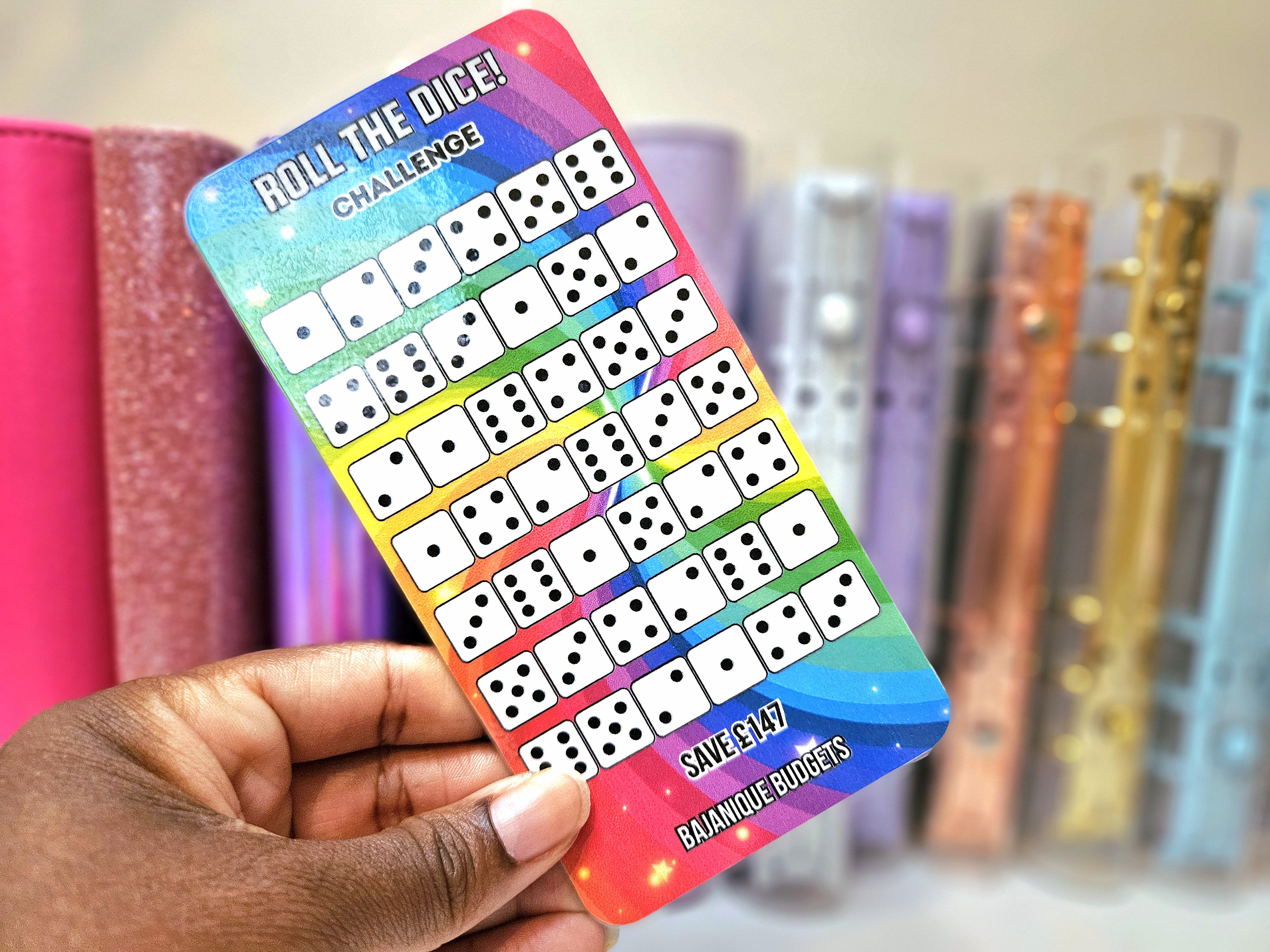 Roll the Dice Savings Challenge Reusable Budgeting Cash Envelope ...