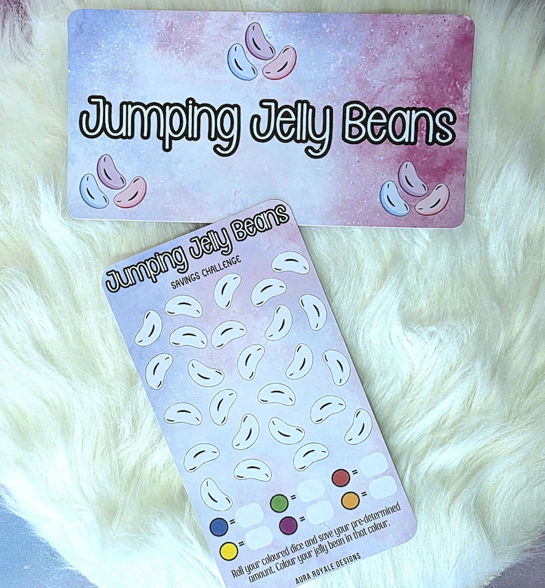 Jumping Jelly Beans | Savings Challenge | Reusable | Blank | Budgeting ...