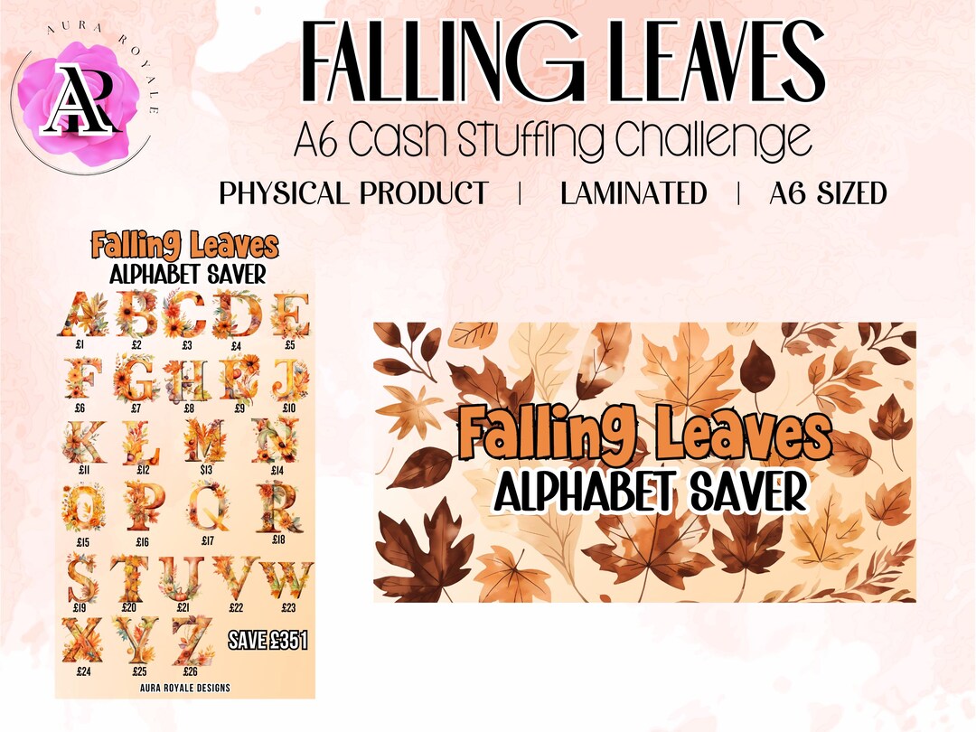 Falling Leaves Alphabet Saver | Alphabet Series | Savings Challenge ...