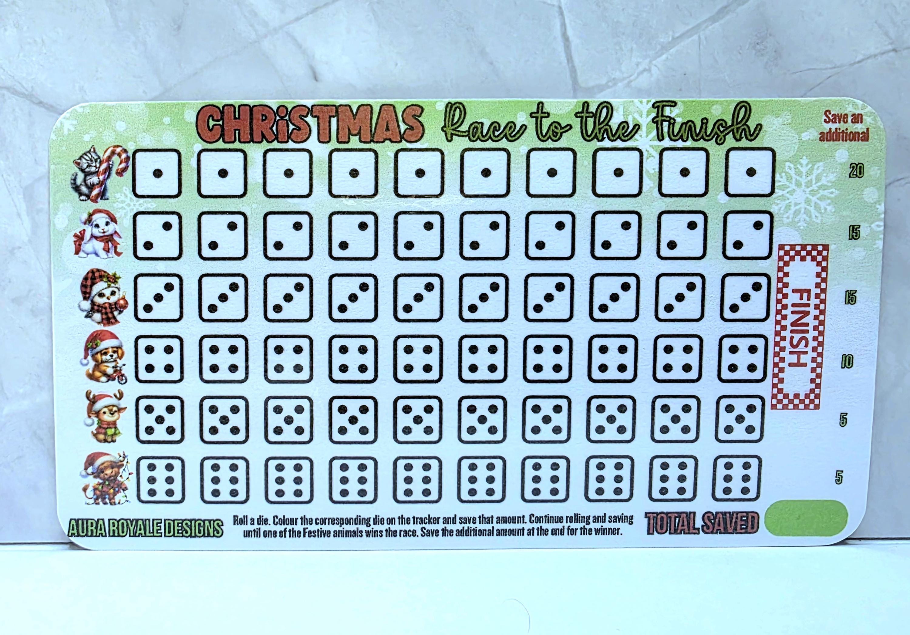 Christmas Race to the Finish | Dice Challenge | Savings Challenge ...