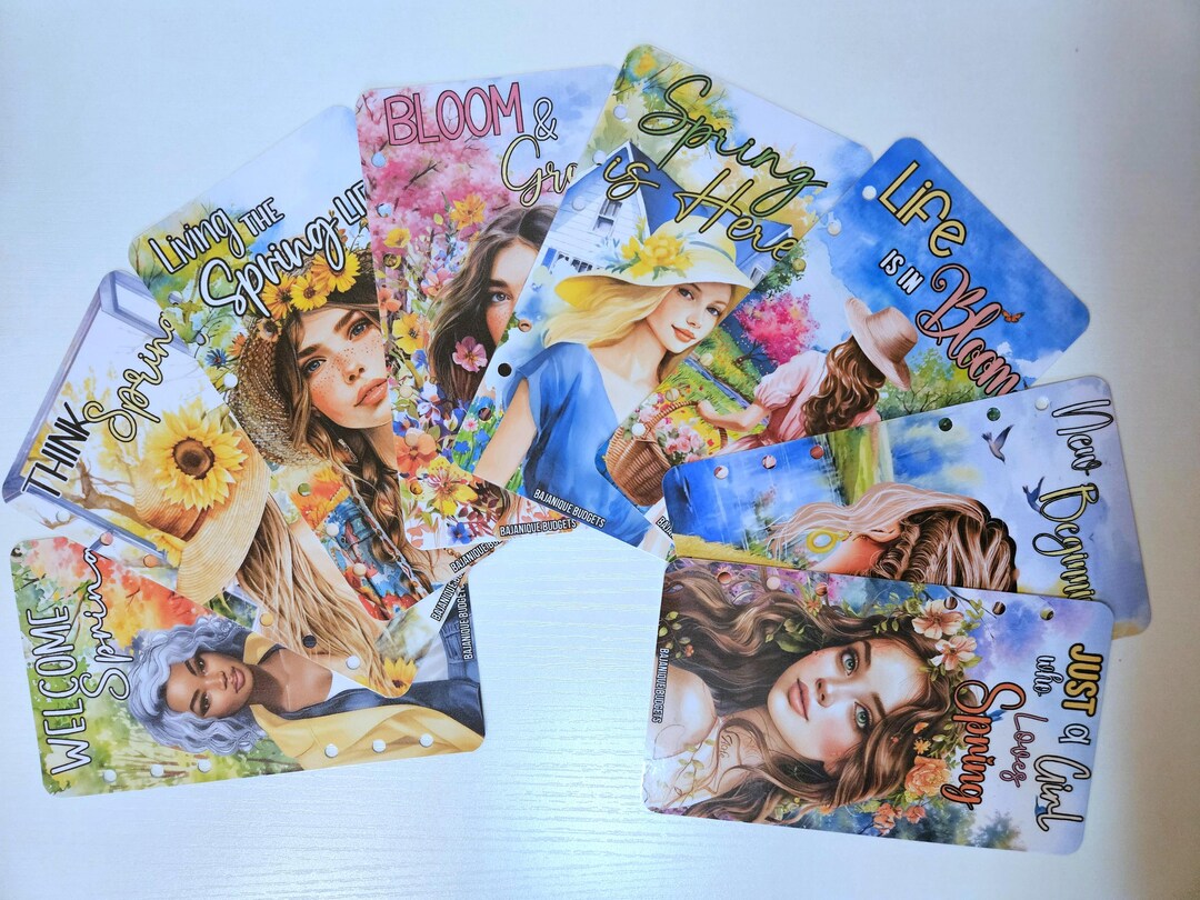 Spring Girl | Binder Dashboards | Planner Dashboards | Budgeting - Etsy