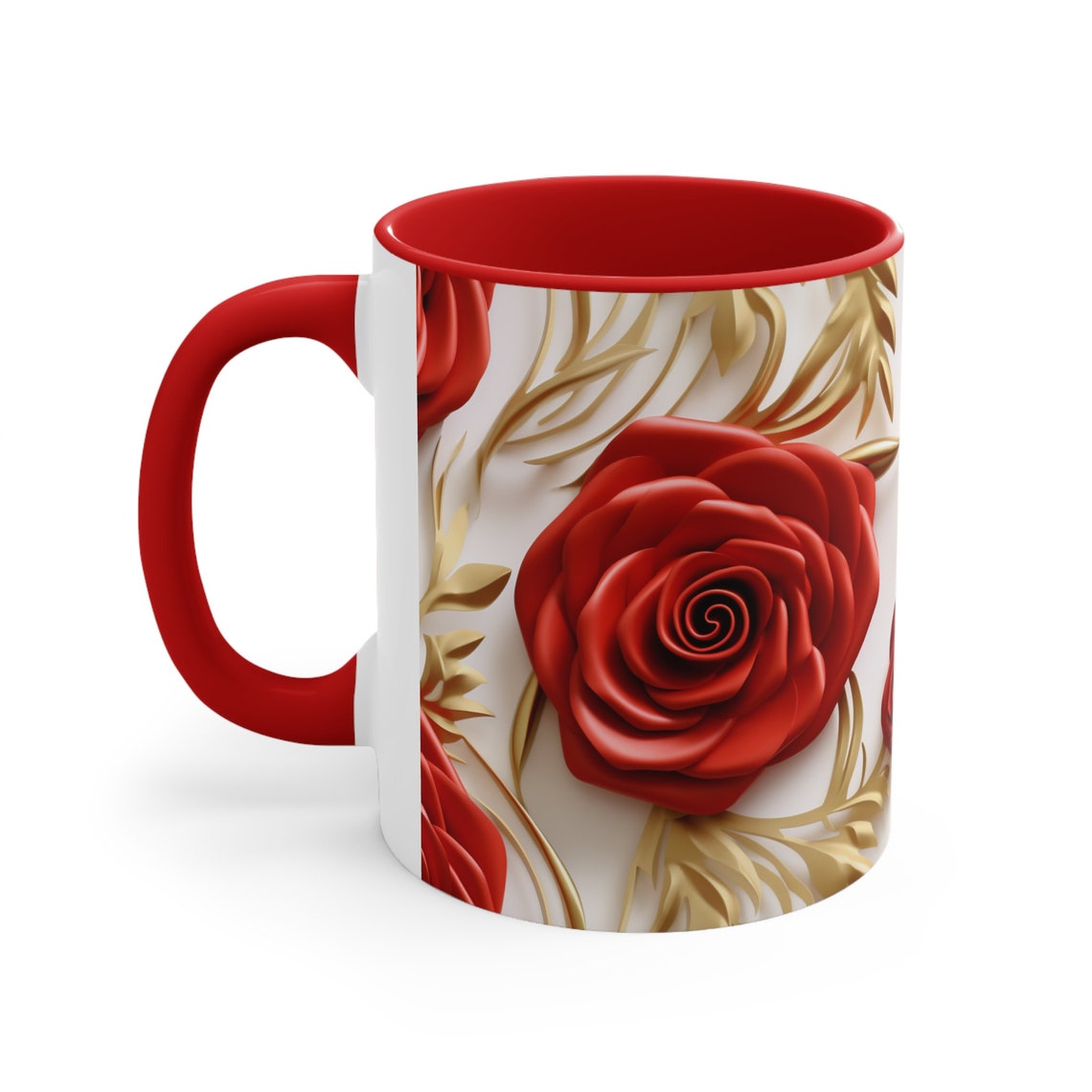 Rose Pattern Coffee Mug, Floral Mug, Most Popular, Gift for Her ...