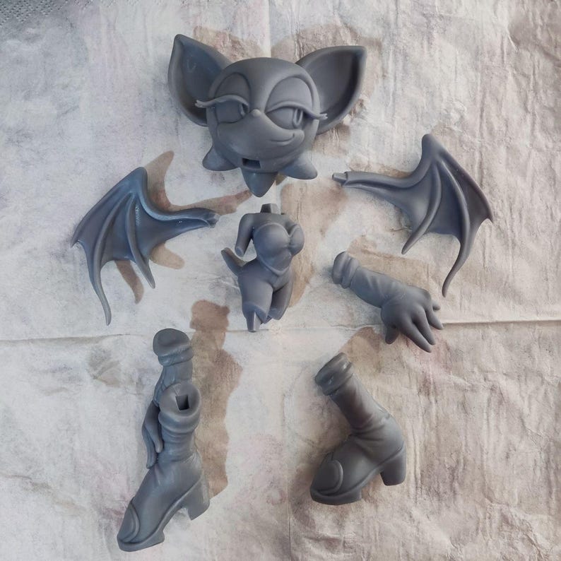 Rouge the Bat Figure, Son1c Adventure 3D Printing, 3D Model Design ...
