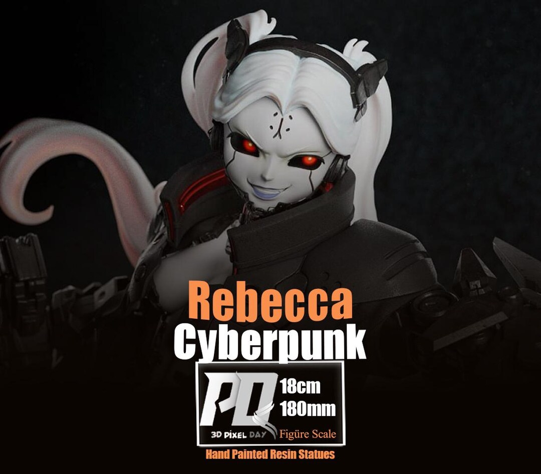 The Cyber Gir, Maximum Detailed 3D Printed Statue Figüre - 18cm (7 Inch ...