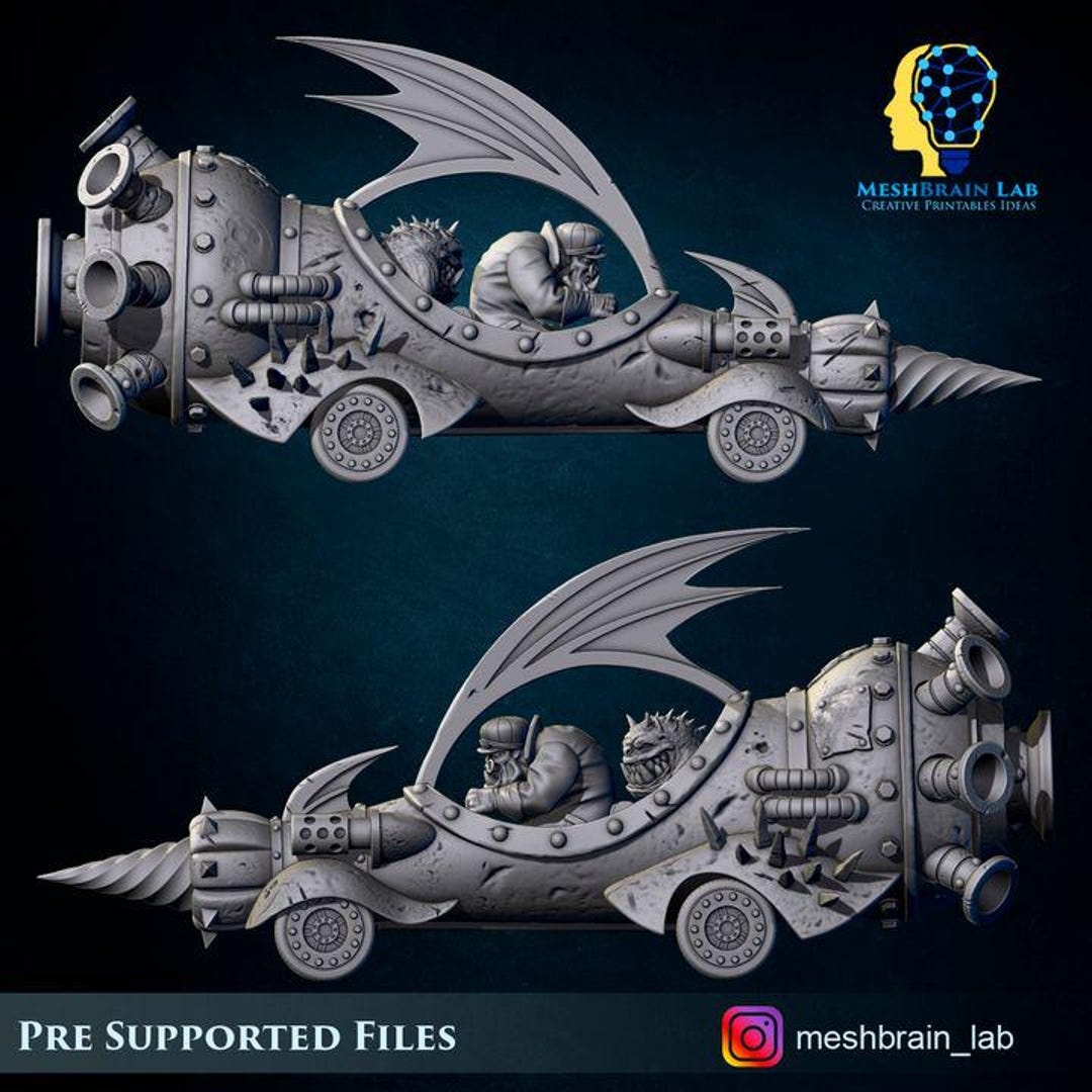 3d Printed Evil Machine Race Ork Car, by Meshbrain Labs - Etsy