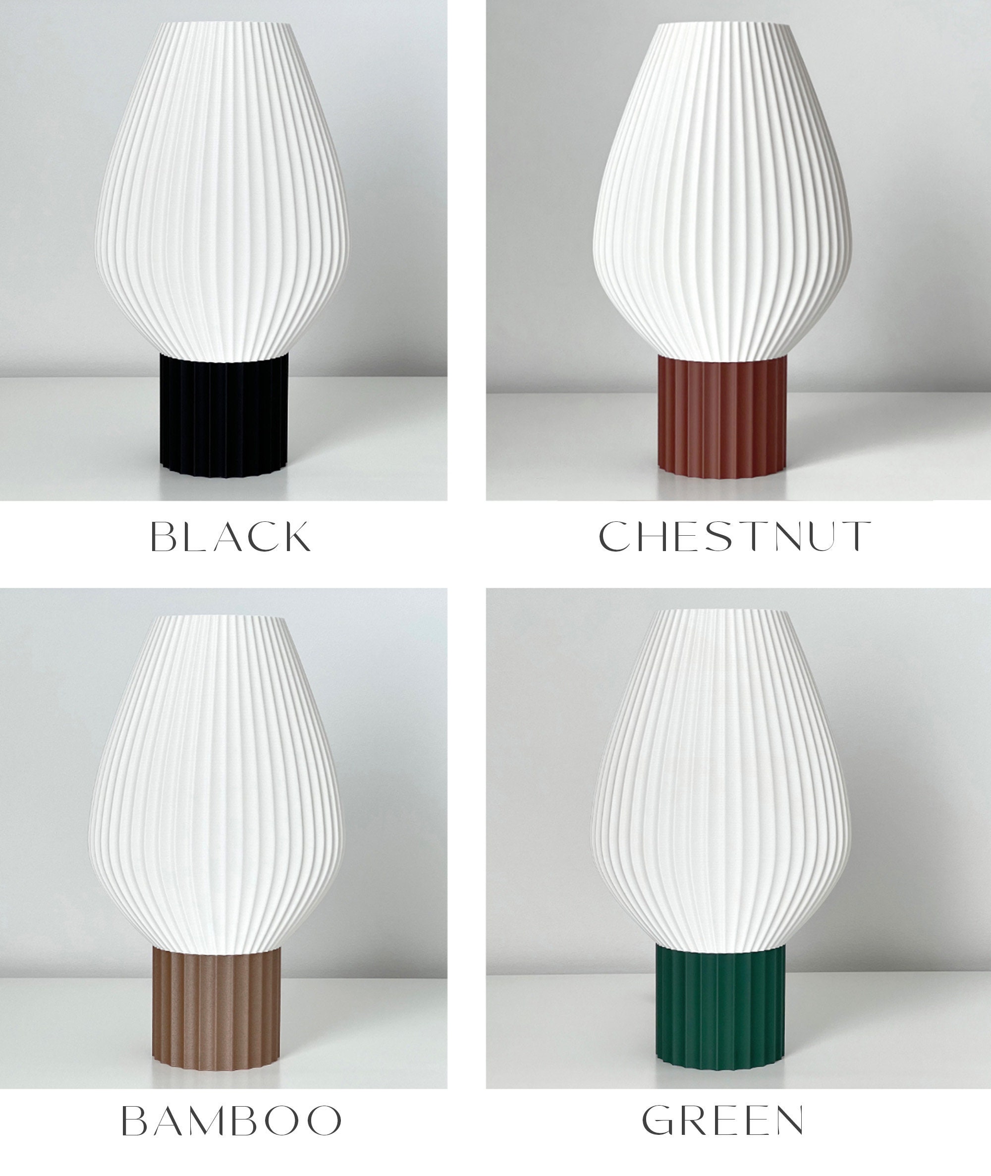 LARMO Modern Table Lamp 3D Printed Minimalist Desk Lamp for Aesthetic ...