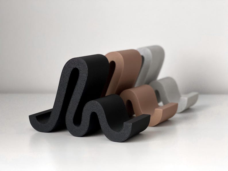 3D Printed Wavy Phone Stand for Desk | Aesthetic Dual-sided Holder for ...