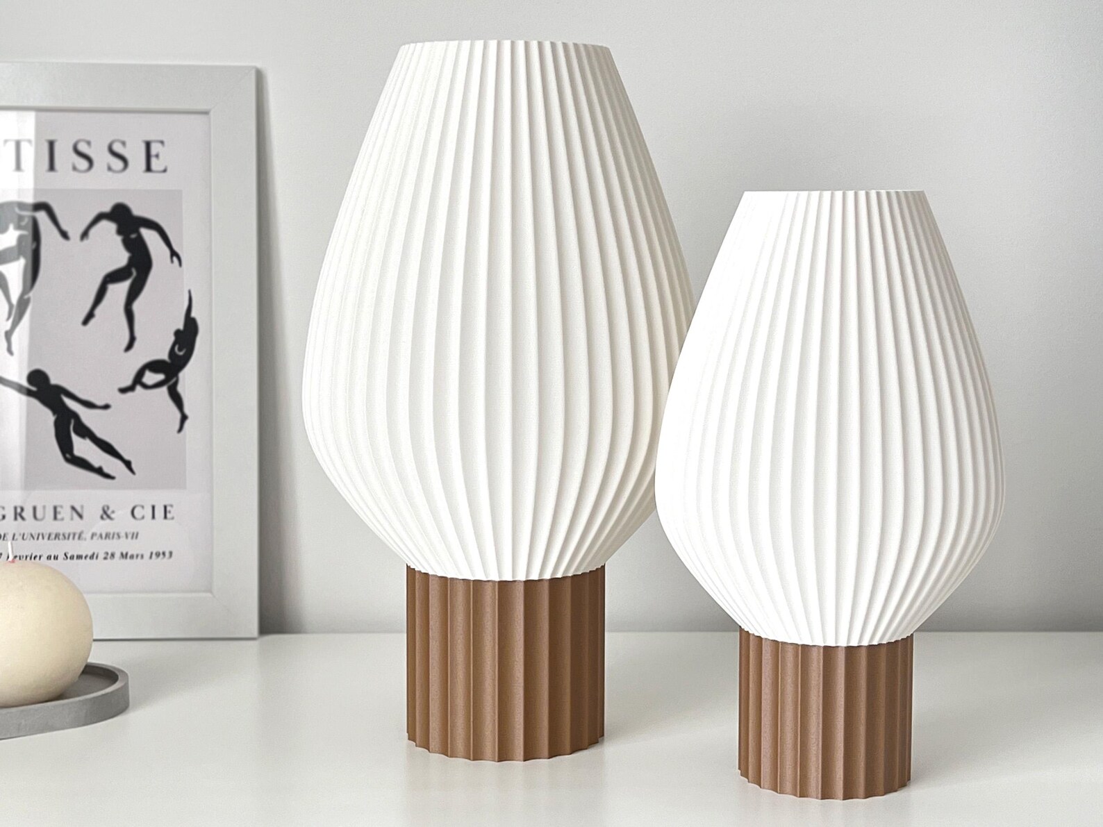 Modern Table Lamp LARMO | 3D Printed Minimalist Desk Lamp for Aesthetic ...