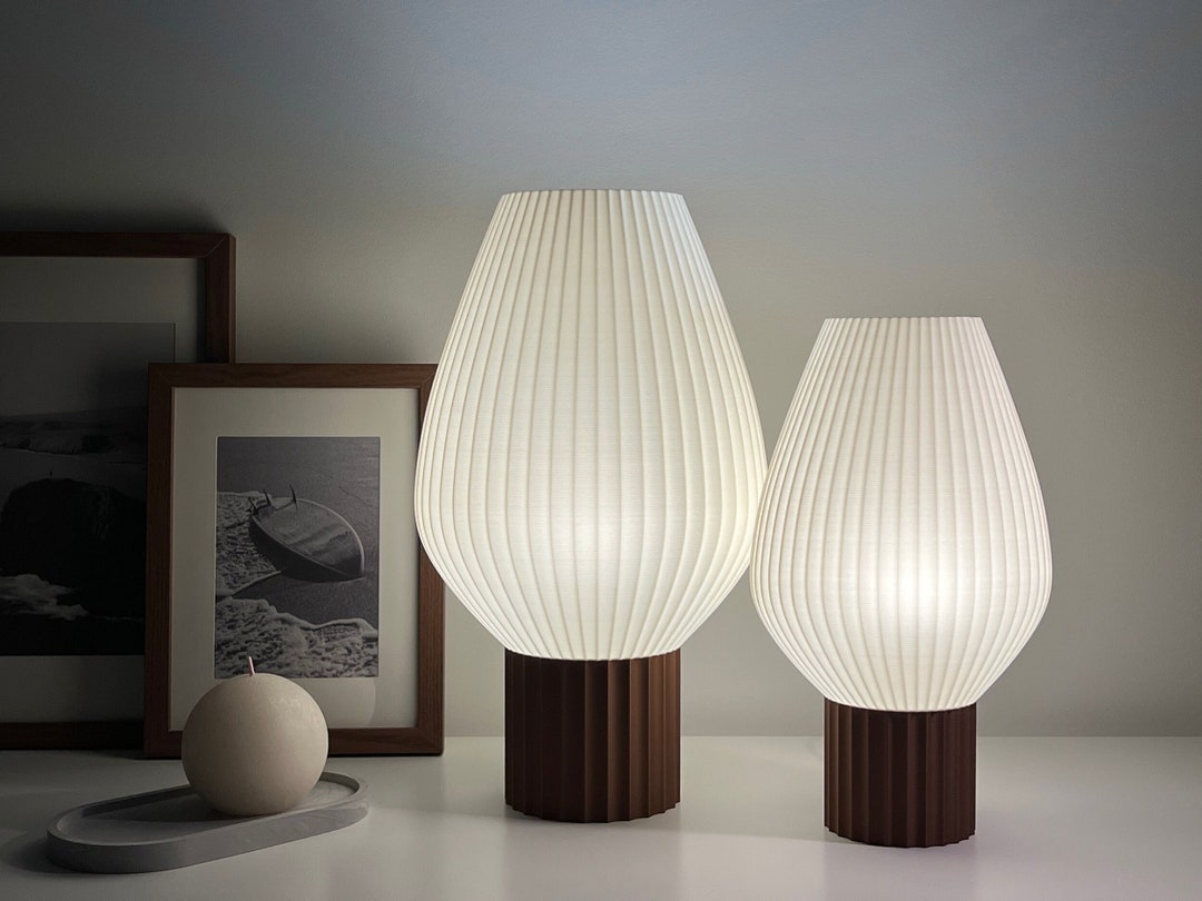 LARMO Modern Table Lamp 3D Printed Minimalist Desk Lamp for Aesthetic ...