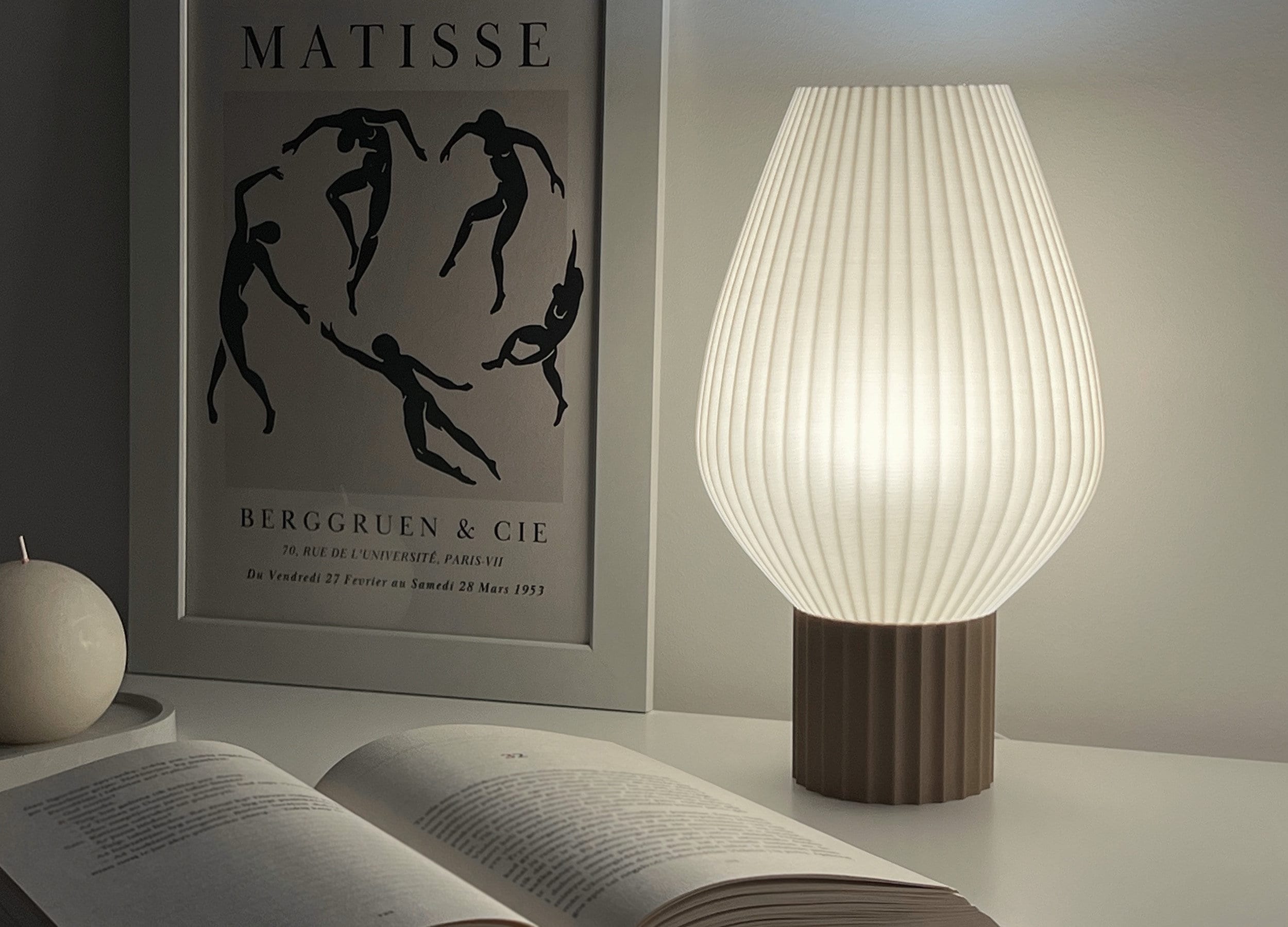 Modern Table Lamp LARMO | 3D Printed Minimalist Desk Lamp for Aesthetic ...