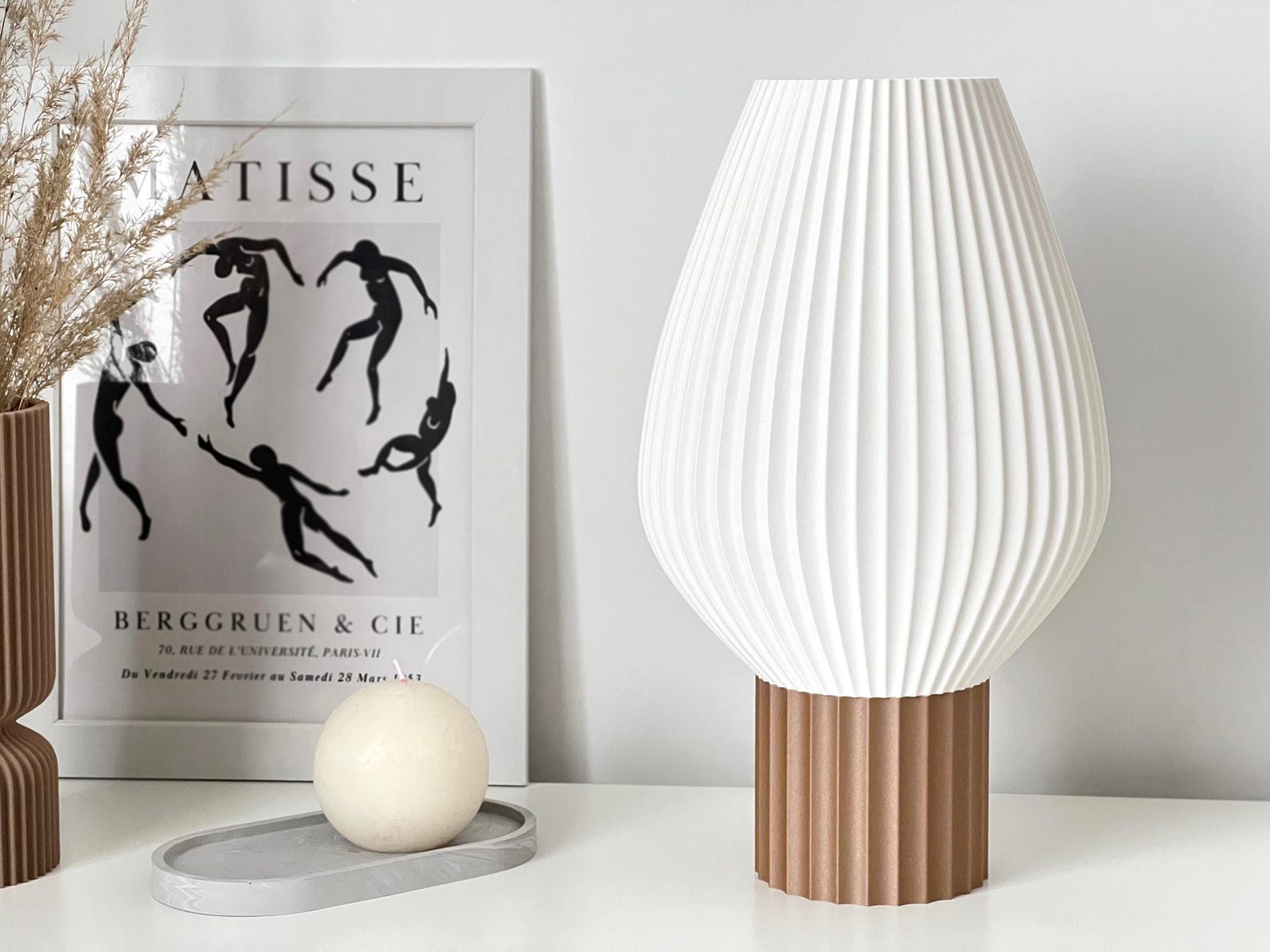 Modern Table Lamp LARMO | 3D Printed Minimalist Desk Lamp for Aesthetic ...