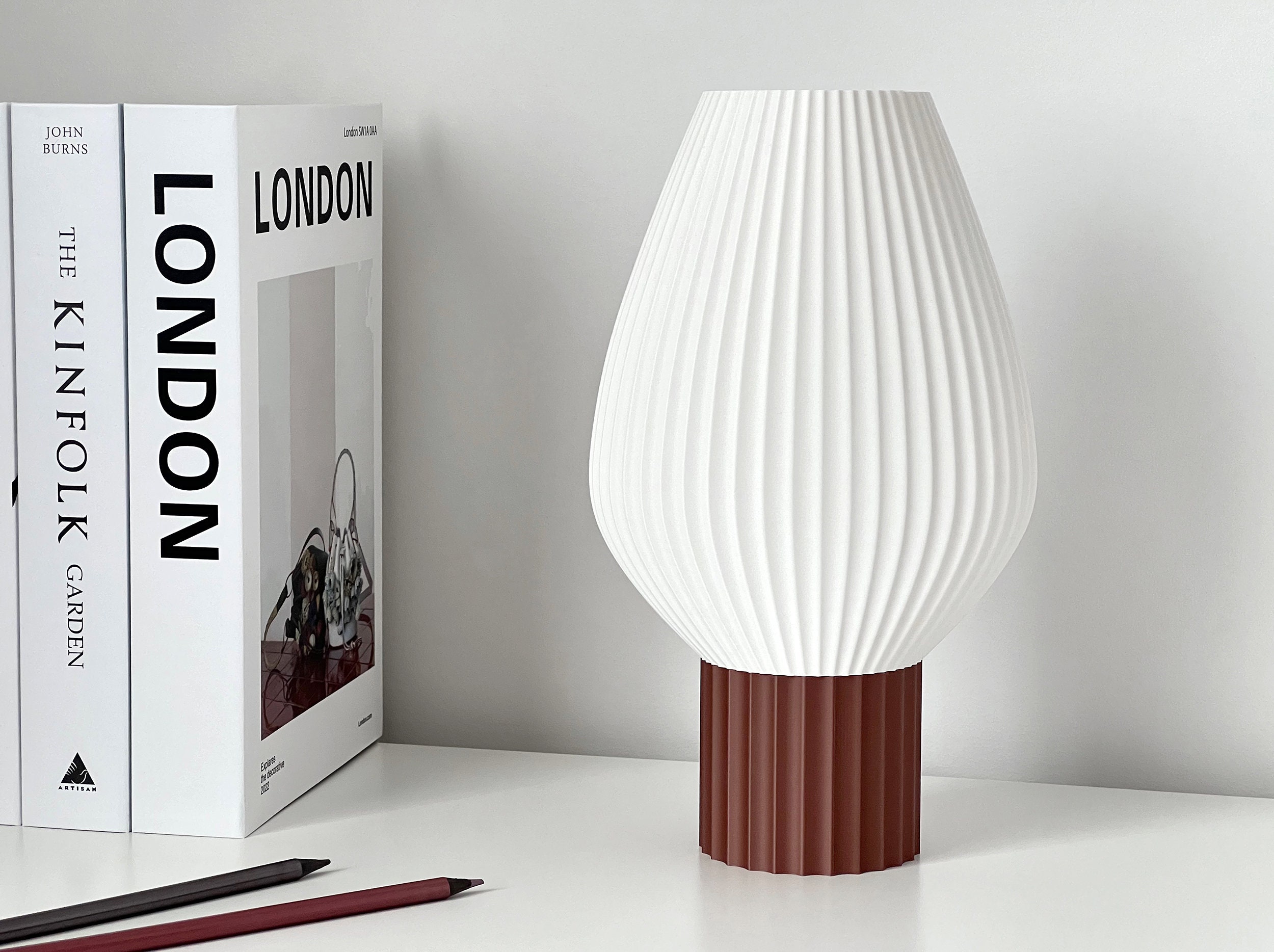LARMO Modern Table Lamp 3D Printed Minimalist Desk Lamp for Aesthetic ...
