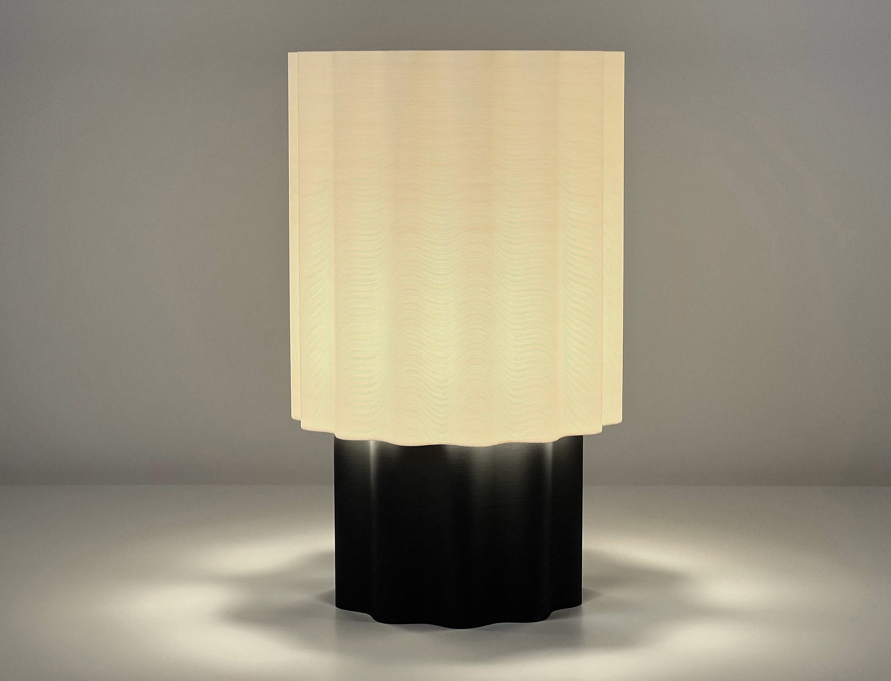 Modern Wavy Table Lamp ONDO 3D Printed Eco-friendly Desk Lamp Aesthetic ...