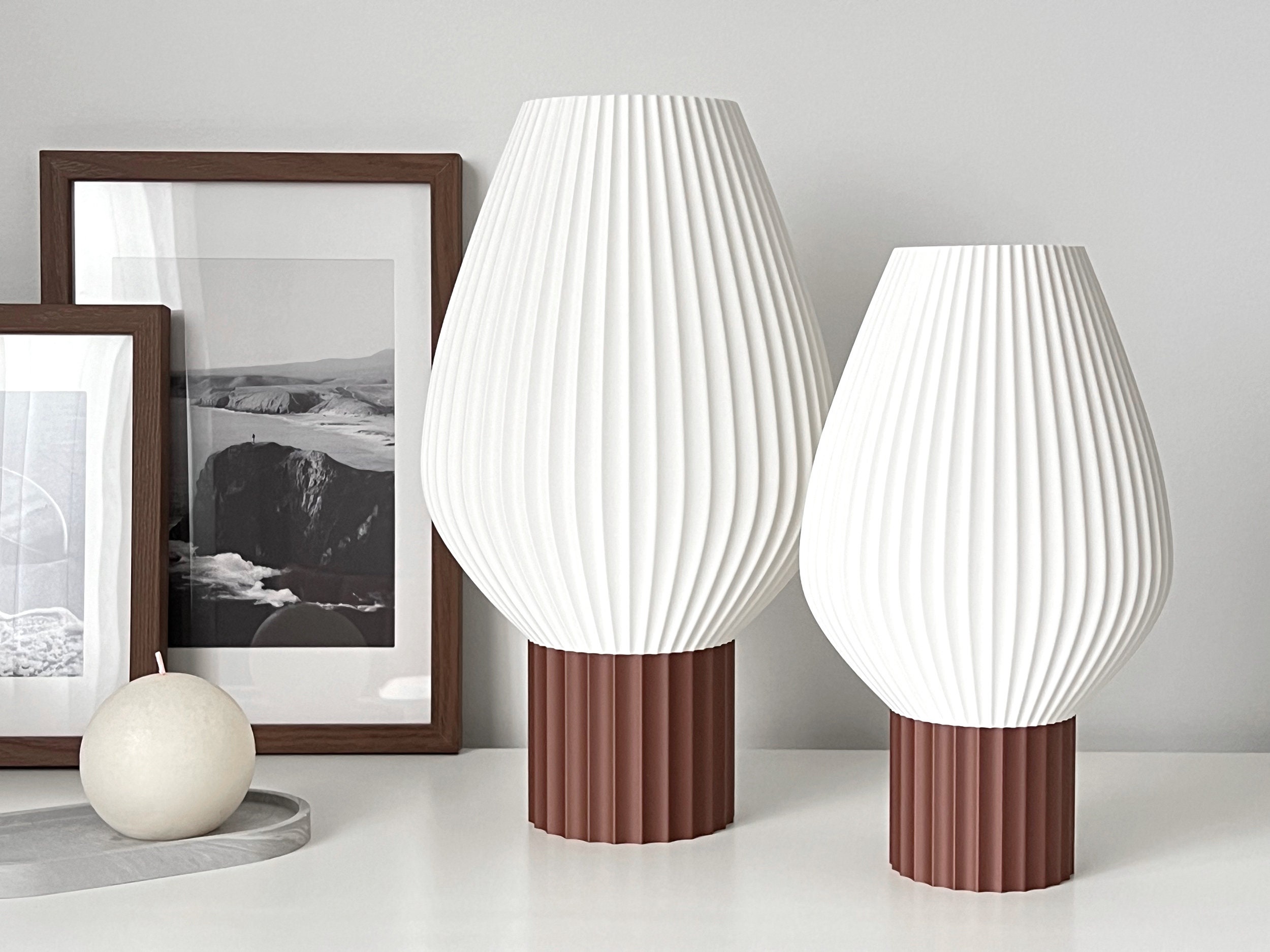 LARMO Modern Table Lamp | 3D Printed Minimalist Desk Lamp for Aesthetic ...