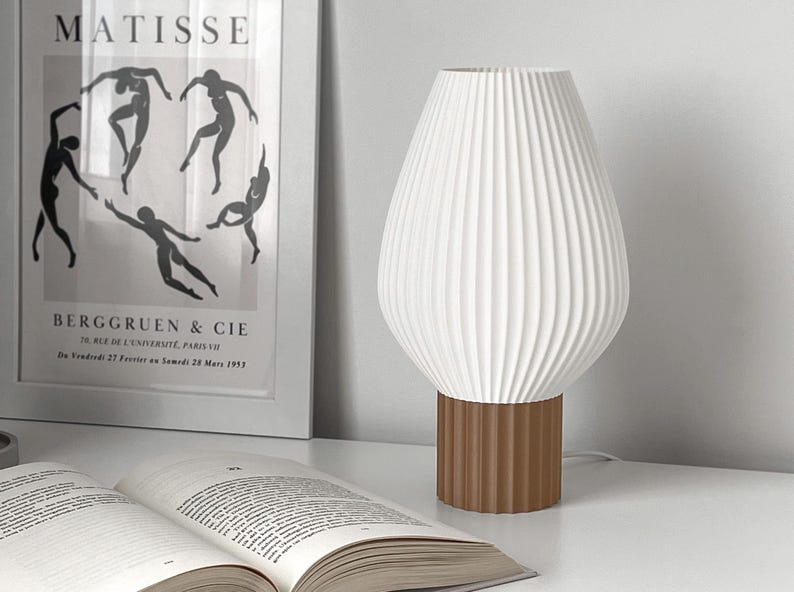 Modern Table Lamp LARMO | 3D Printed Minimalist Desk Lamp for Aesthetic ...