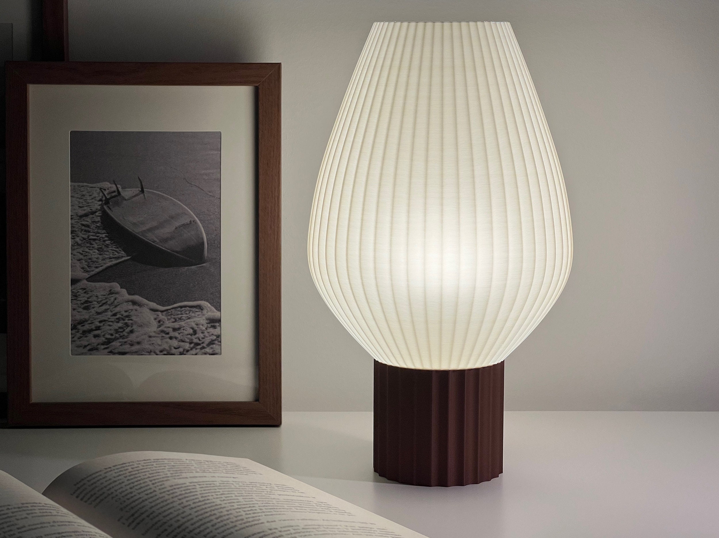 LARMO Modern Table Lamp | 3D Printed Minimalist Desk Lamp for Aesthetic ...