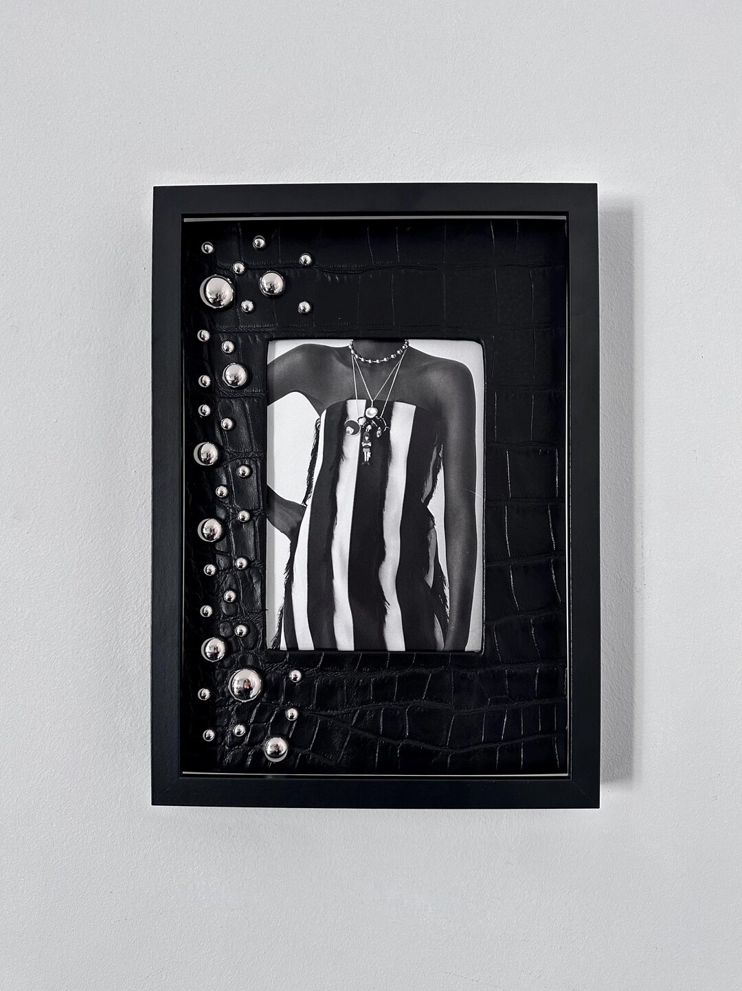 Wall Art - Croc Embossed Leather Frame | Handmade Home Decor | Unique ...