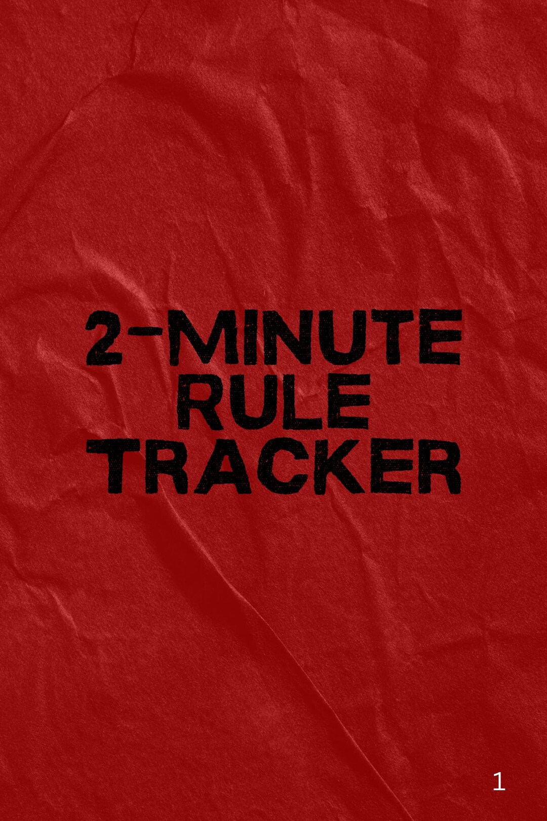 2-minute Rule Tracker | Beat Procrastination | Productivity and Habit ...