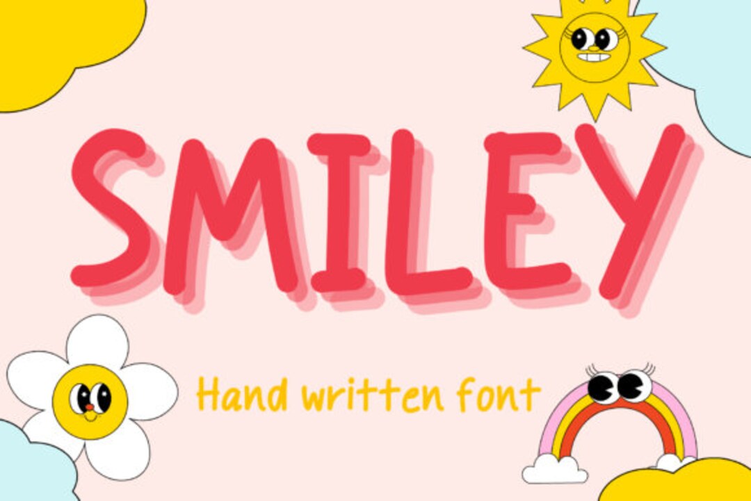 Smiley Font, Groovy Font, Elegant Font, Vintage Font, Retro Calligraphy ...