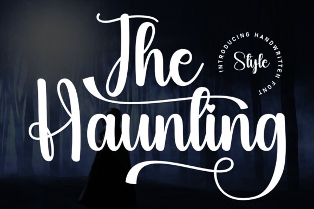 The Haunting Font, Script Beautiful Font, Vintage Cheap Font, Retro ...
