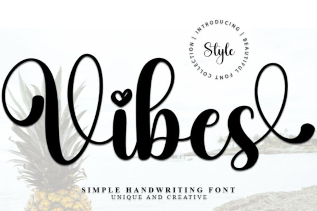 Vibes Font, Unique Script Font, Serif Font, Luxury Retro Calligraphy ...