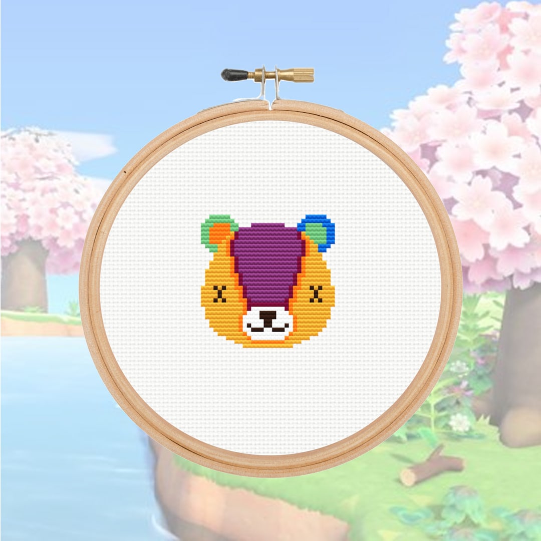 Mini Animal Crossing Stitches Cross Stitch Pattern Acnh Cute Bear ...