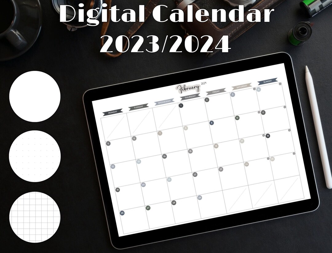 Digital Calendar 2023/2024 Digital Calendar 2023/2024 - Etsy