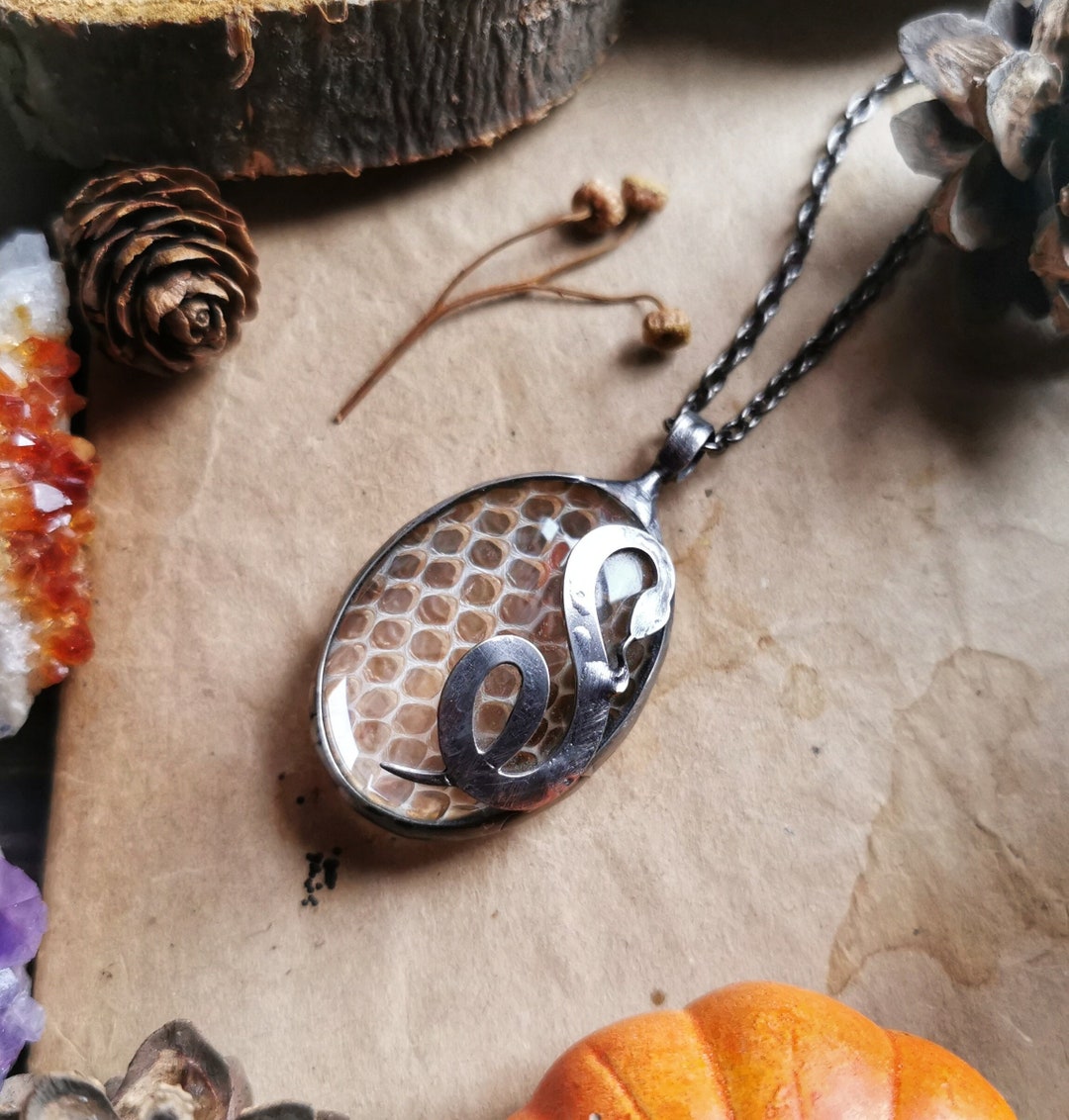 Real Snake Skin Necklace, Witchy Jewelry, Cottagecore Jewelry, Forest ...