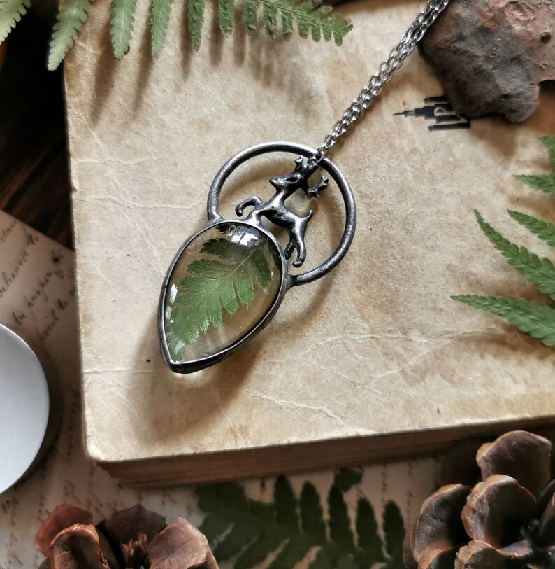 Fern Necklace Cottage Core Jewelry Real Plant Jewelry - Etsy