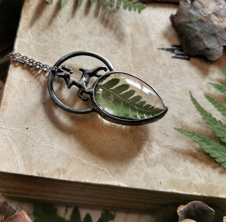 Fern Necklace Cottage Core Jewelry Real Plant Jewelry - Etsy