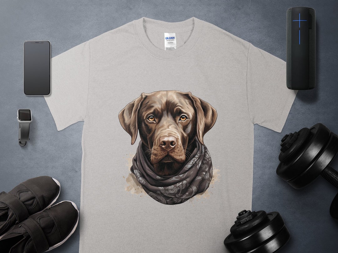 Labrador Retriever With Scarf T-shirt, Labrador Mom Shirt, Dog Mama ...