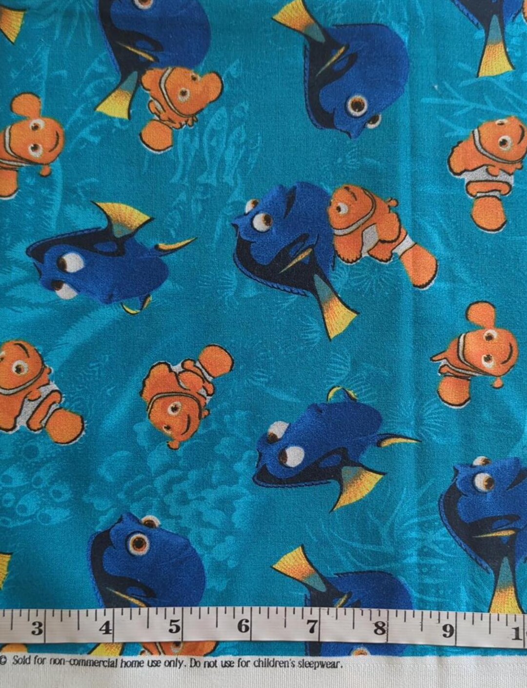Finding Nemo/dory 6793 Spring Industries 1.75yds Cotton Quilt Sew Craft ...