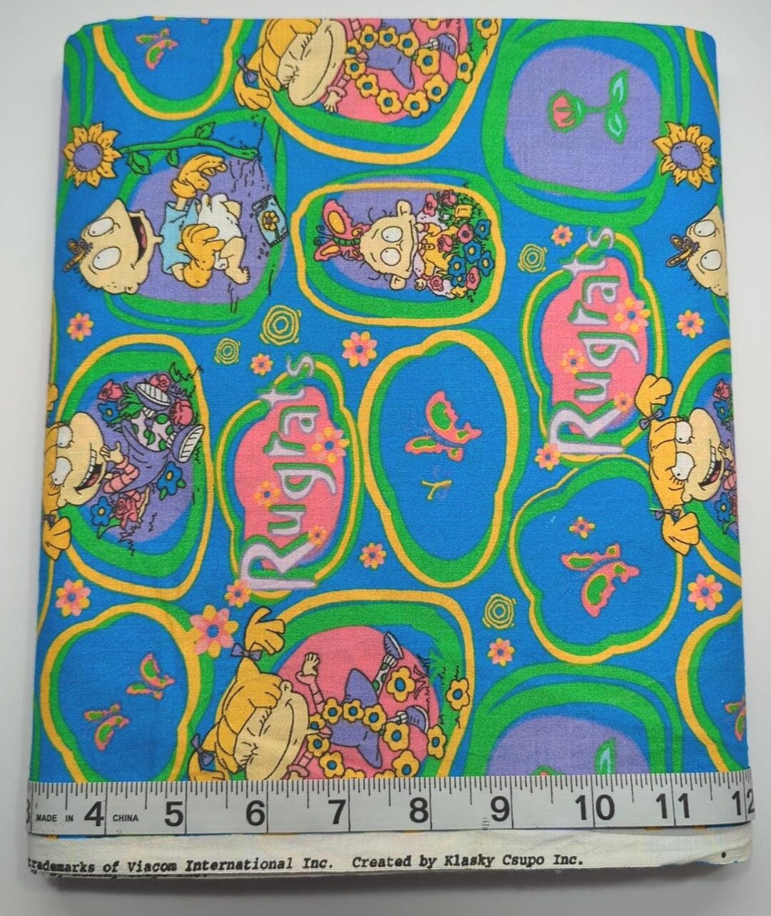 Vintage 2000 Rugrats BTY (36"x44") Cotton Sew Quilt Craft Fabric Viacom ...