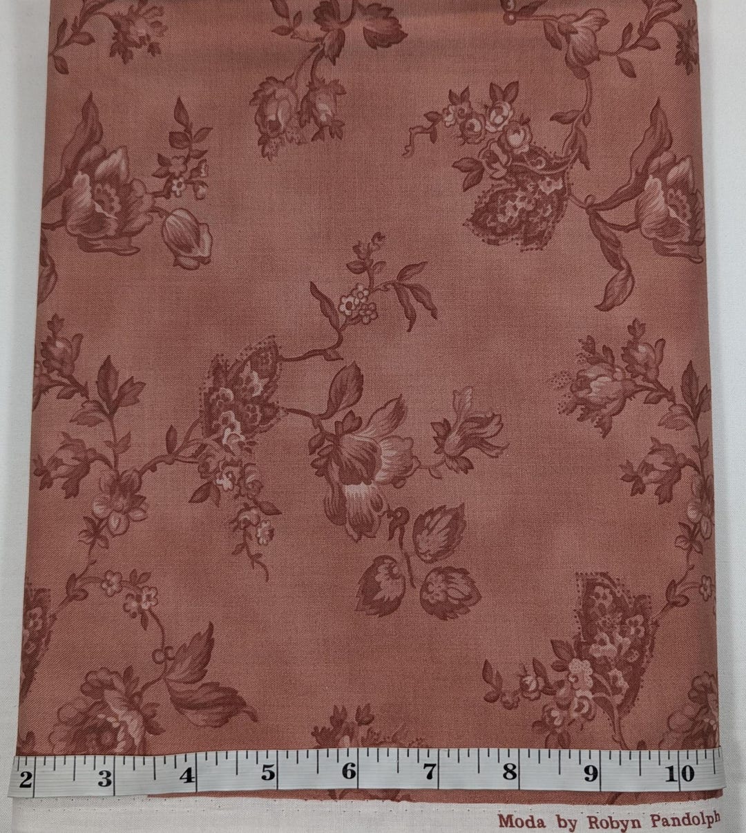 Vintage Robyn Pandolph Florals Tonal Mauve Muted BTY (36"x44") Moda ...