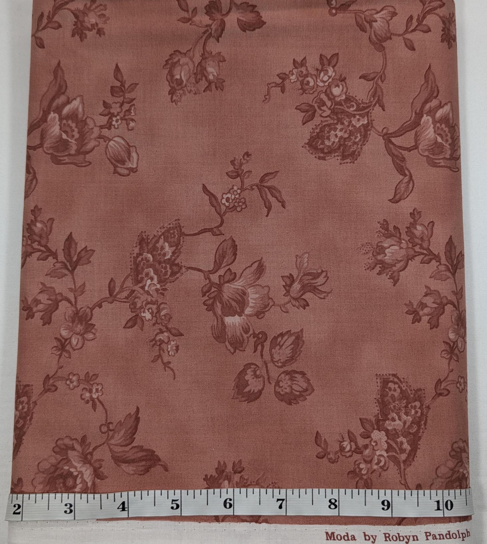 Vintage Robyn Pandolph Florals Tonal Mauve Muted BTY Moda Fabrics - Etsy