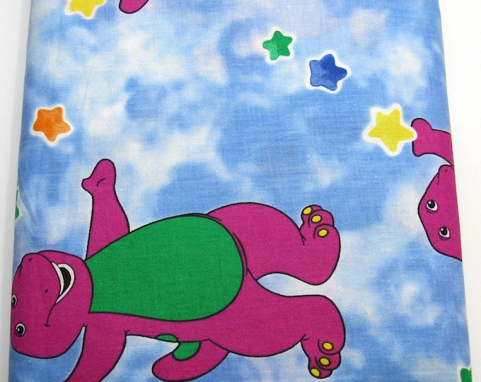 Vintage 1999 Barney and Baby Bop Blue Clouds Background BTY (36"x44 ...
