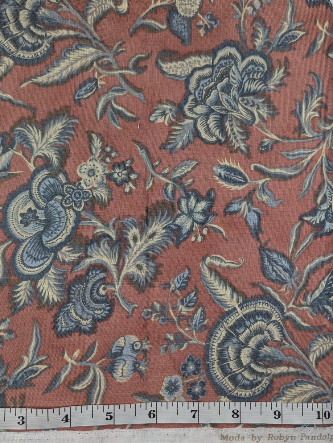 Vintage Robyn Pandolph Moda Cotton Sew Quilt Craft Fabrics Dusty Mauve ...