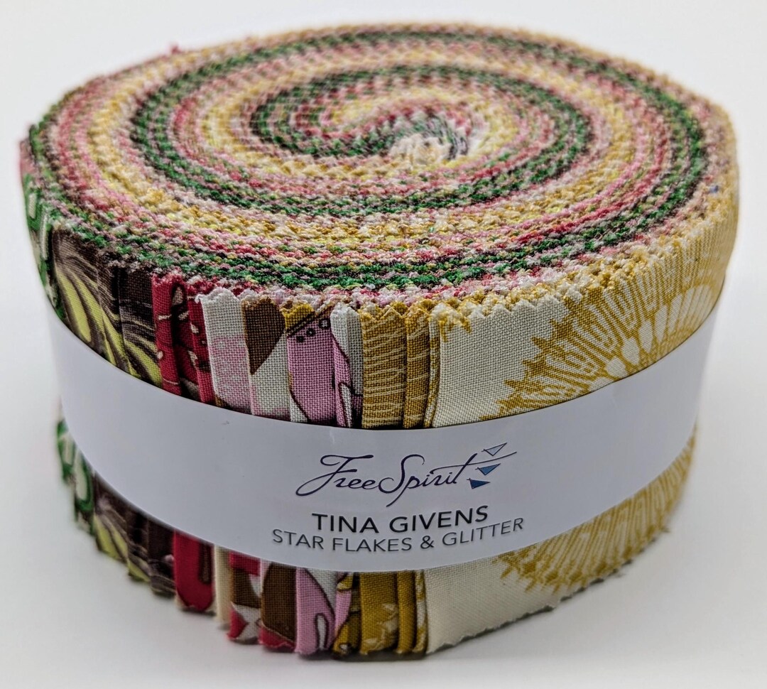 OOP Star Flakes & Glitter Tina Givens 40pc Jelly Roll Free Spirit 2.5 ...
