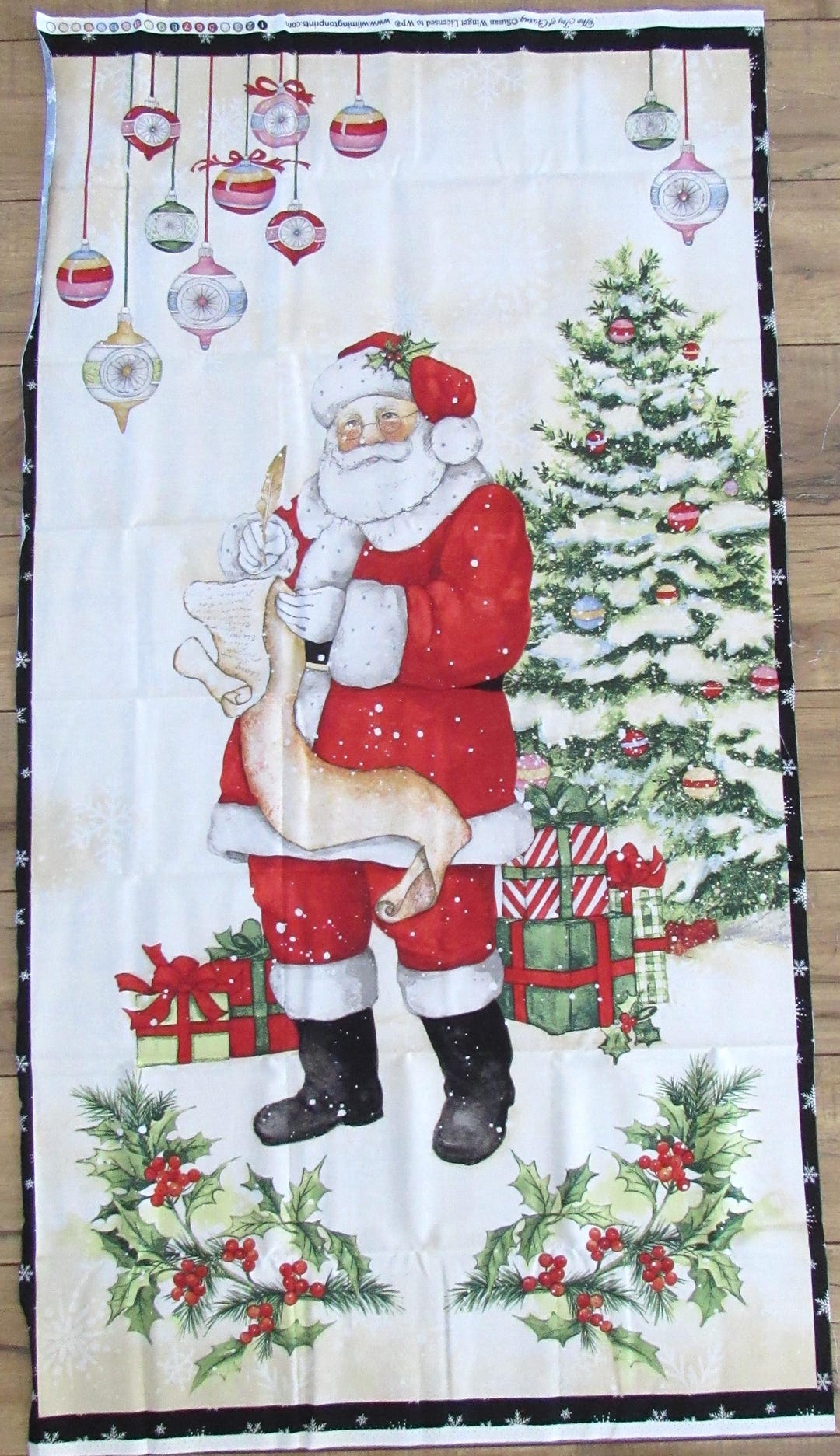 Susan Winget Santa Claus Fabric Panel: Christmas Cotton Quilt Craft - Etsy
