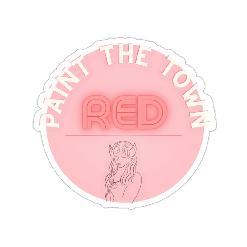Paint the Town Red Sticker Doja Cat Inspo - Etsy
