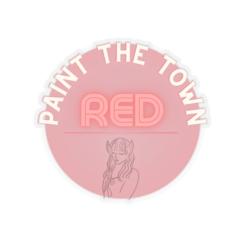 Paint the Town Red Sticker Doja Cat Inspo - Etsy