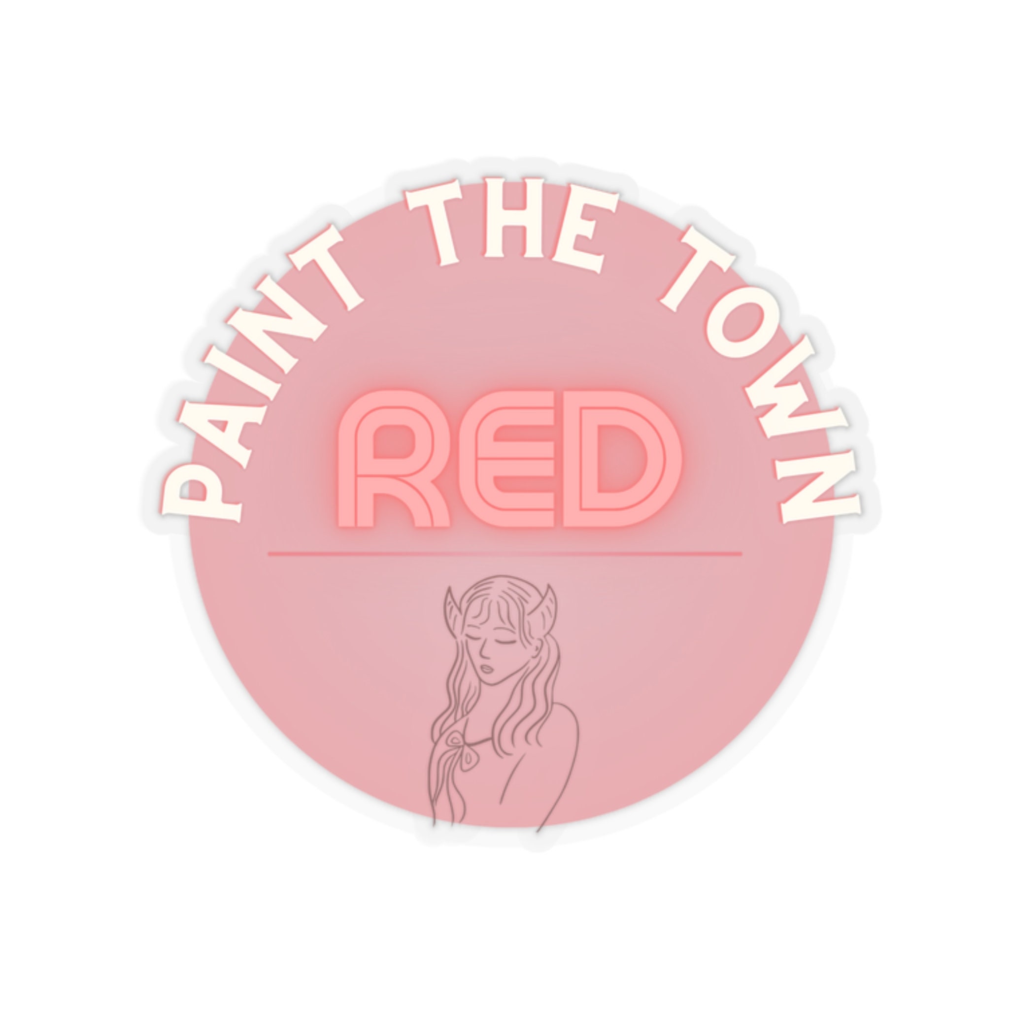 Paint the Town Red Sticker Doja Cat Inspo - Etsy