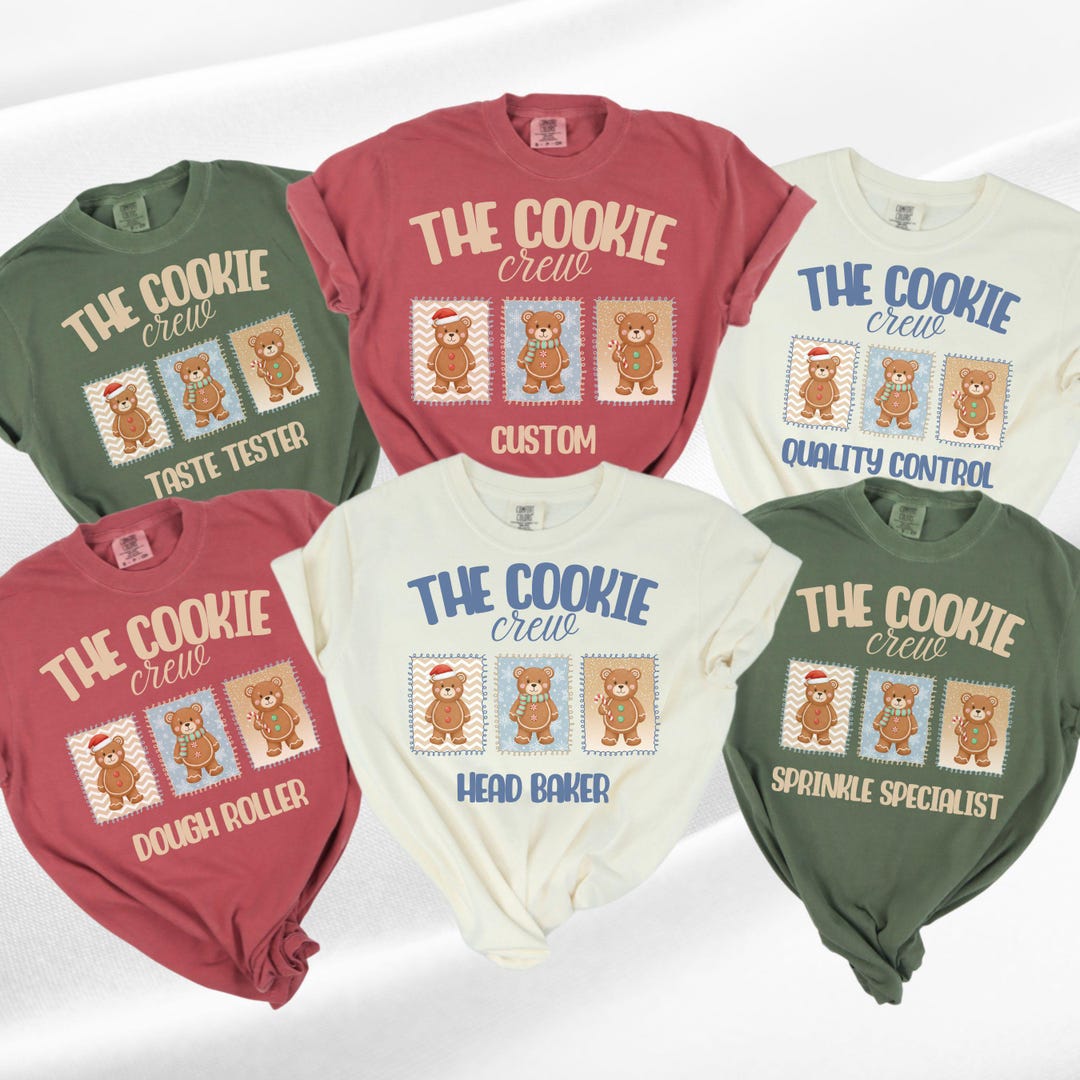 Personalized the Cookie Crew Shirt, Custom Christmas Baking Crew Tshirt ...