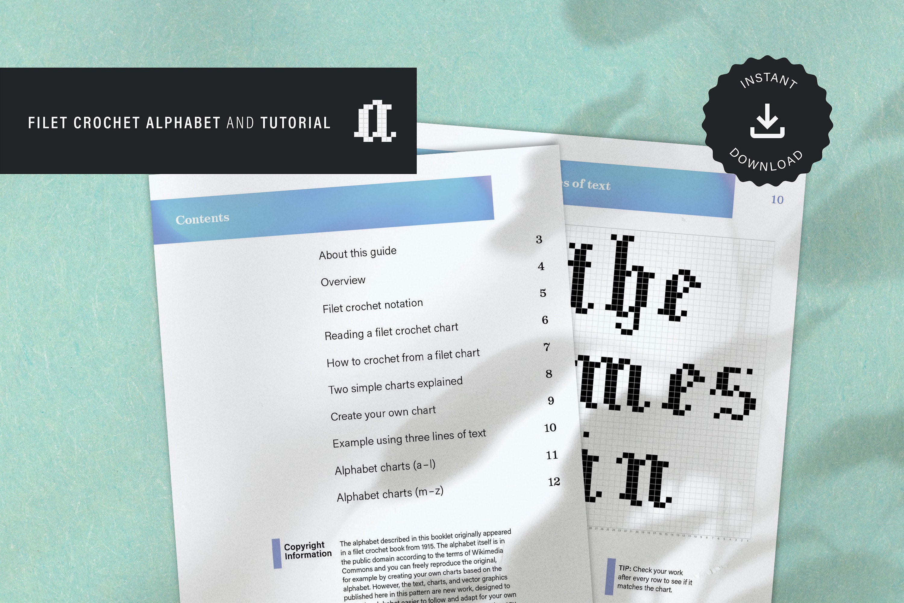 Vintage Filet Crochet Alphabet and Tutorial - Etsy