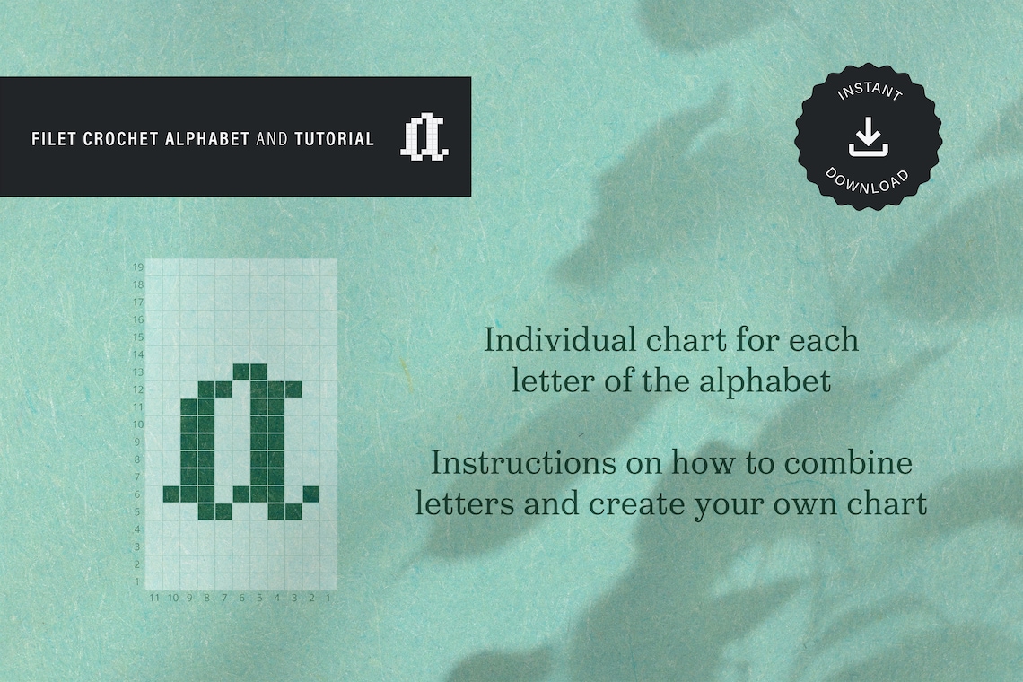 Vintage Filet Crochet Alphabet and Tutorial - Etsy